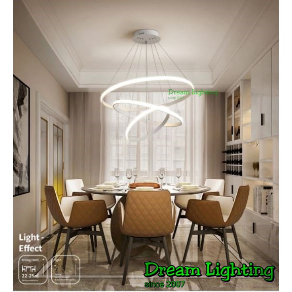 Dream Lighting / LED modern Chandelier pendant light Ceiling 3 Ring ...