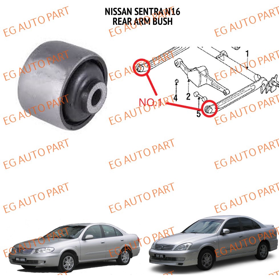 (PREMIUM QUALITY) REAR ARM BUSH NISSAN SENTRA N16 | Shopee Malaysia