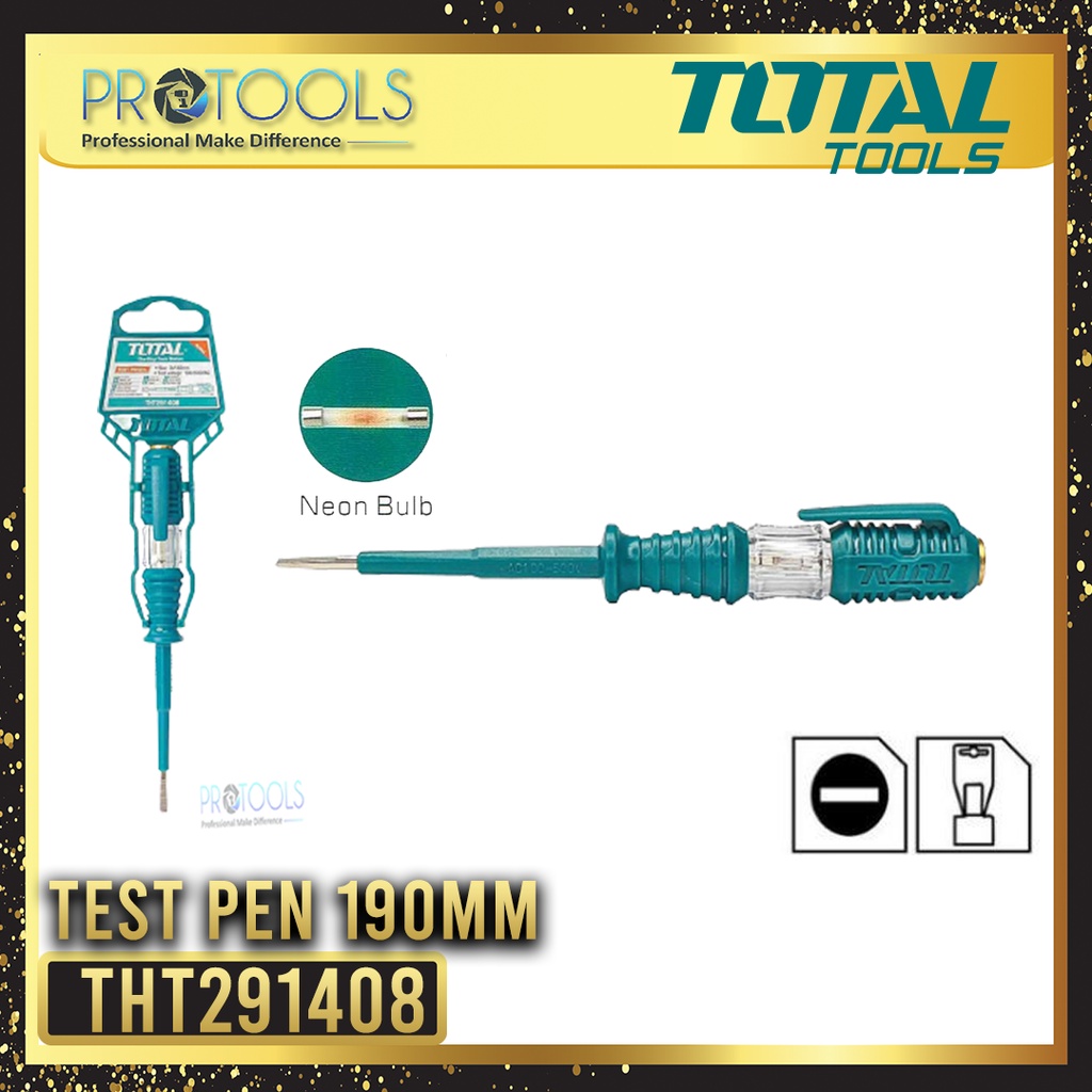 TOTAL Test Pen with Clip (140mm) 5½'' - THT291408 / (190mm) 7.¼ ...