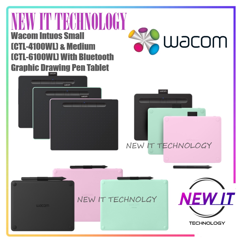 Wacom Intuos Small(CTL-4100WL)&One(CTC4110WLW0C)&Medium(CTL-6100WL ...