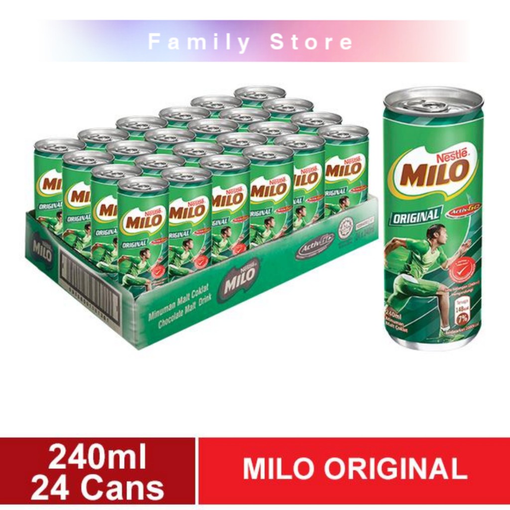 Nestle MILO Can Activ-Go Original (240ml x 24 Cans) | Shopee Malaysia