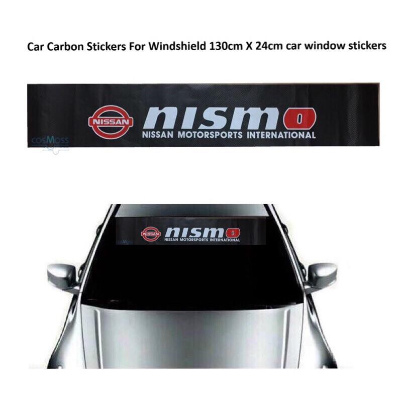 (CARBON) NISMO Logo CARBON Front Windscreen Windshield Window Sticker ...