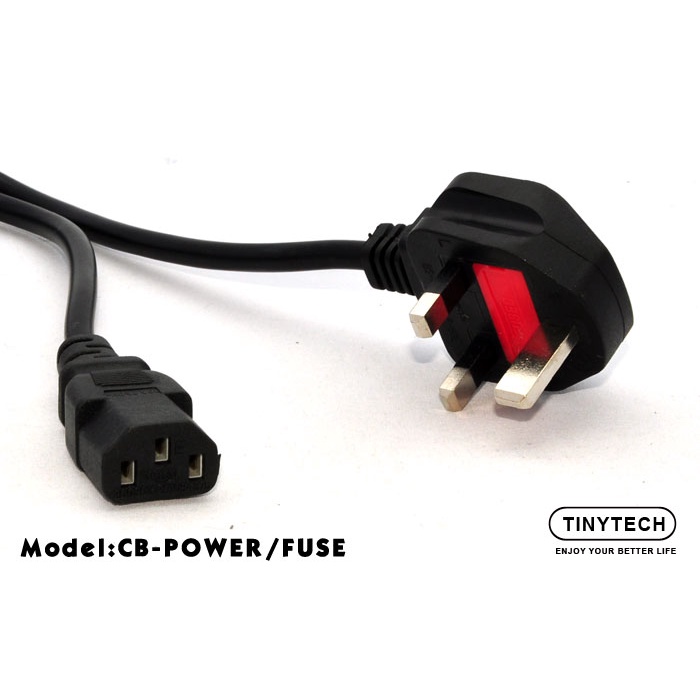 3 Holes Computer Power Cable with Fuse PC power cord | Shopee Malaysia