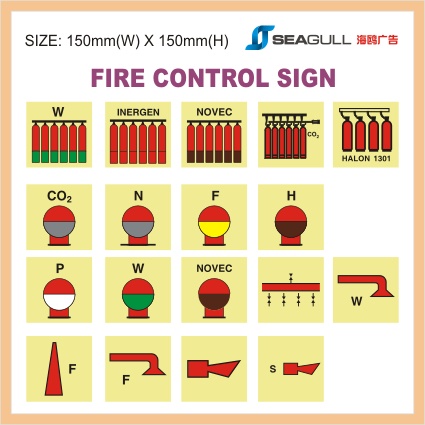Fire Control Symbol Signage Kecemasan Kebakaran Fire Reel Hose Fire ...