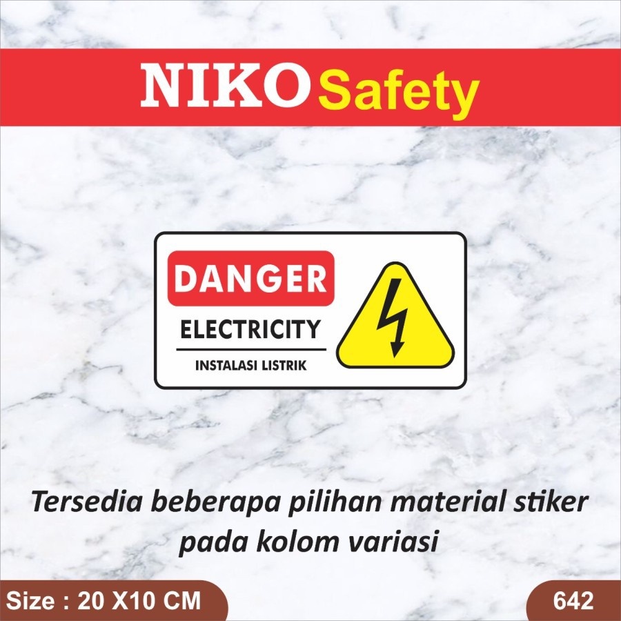 Sticker Safety Sign/Sticker Danger Electricity Safety Printing | Shopee ...