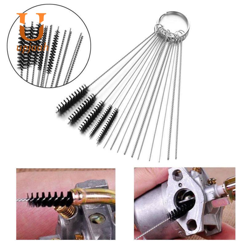 Carburetor Jet Cleaner Tool Kit 10x Cleaning Needles With 5x Brushes ...