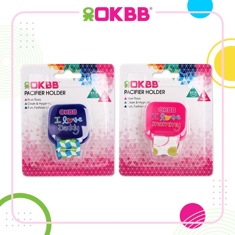 clearance: OKBB baby pacifier holder clip (pink/blue) | Shopee Malaysia