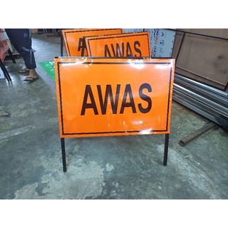PAPAN TANDA AWAS / PAPAN TANDA V-STAND / SIGNBOARD AWAS | Shopee Malaysia