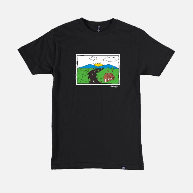 Wheelger Sindoro Sumbing Tshirt - Black Mountain) | Shopee Malaysia