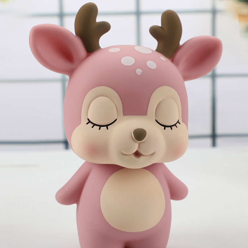🇲🇾Cute Mini Cartoon Deer Coin Bank Good Practice for kids Present for ...