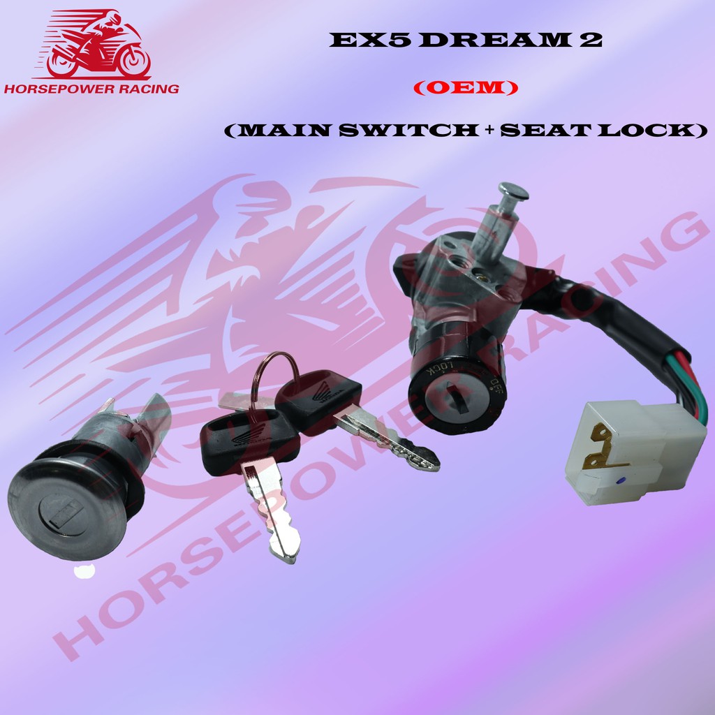 EX5 DREAM 2 ORI THAI IGNITION MAIN SWITCH ASSY + SEAT LOCK HONDA ...