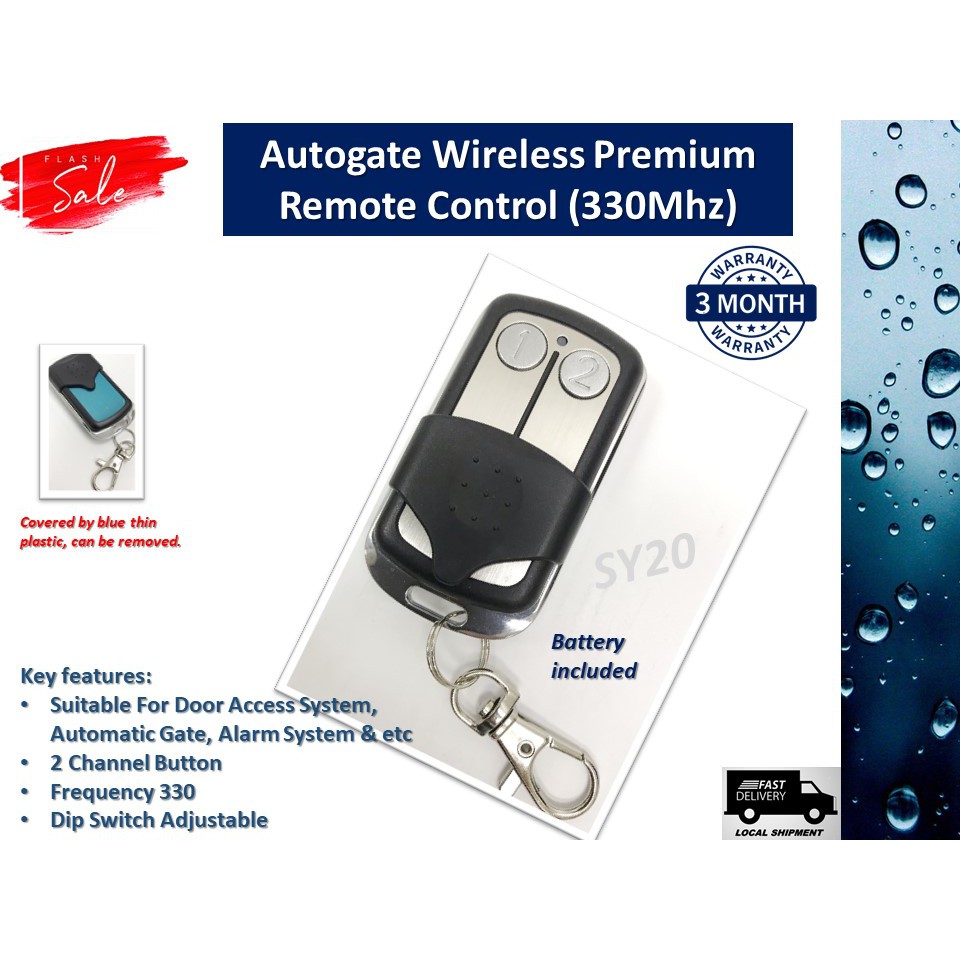 Autogate Door Wireless Premium Remote Control 330Mhz / 433Mhz DIP ...