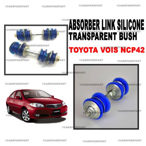 1 PAIR TOYOTA VIOS NCP42 SATAY BUSH/ABSORBER LINK SILICONE TRANSPARENT ...