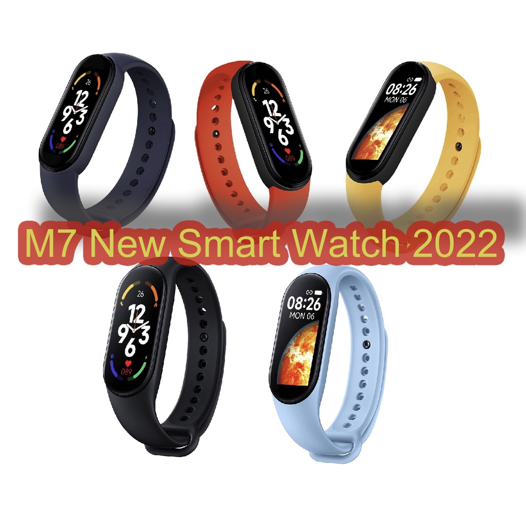 M7 Smart Watch 2022 Bracelet Bluetooth Waterproof Blood Pressure Heart ...