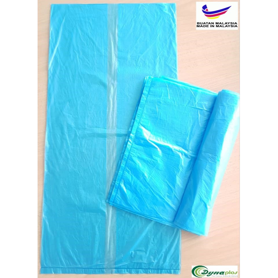 HDPE Blue Garbage Bag Blue Bin Liner / Beg Sampah - 47cm x 54cm ...