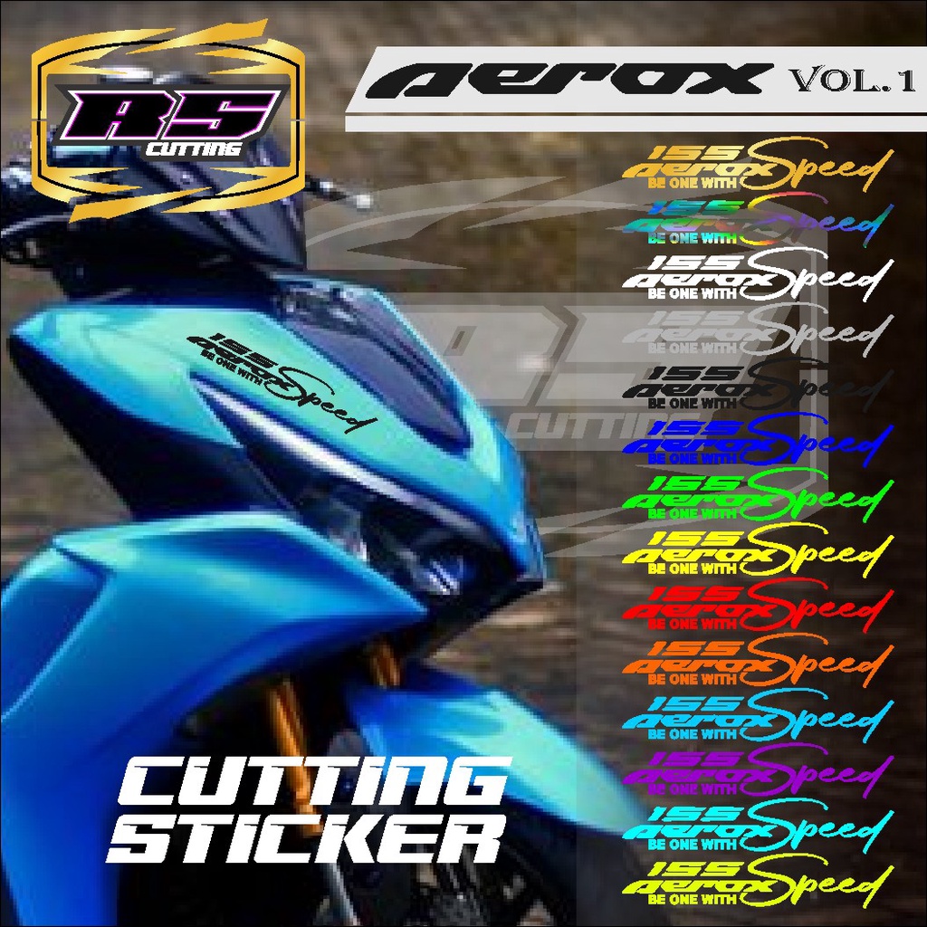 Aerox Cutting Sticker AEROX - Yamaha Aerox 155 Signature Motorcycle ...