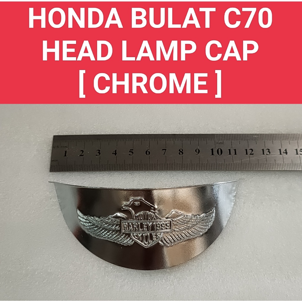 HONDA BULAT C70 ( CHROME ) HEAD LAMP CAP | Shopee Malaysia