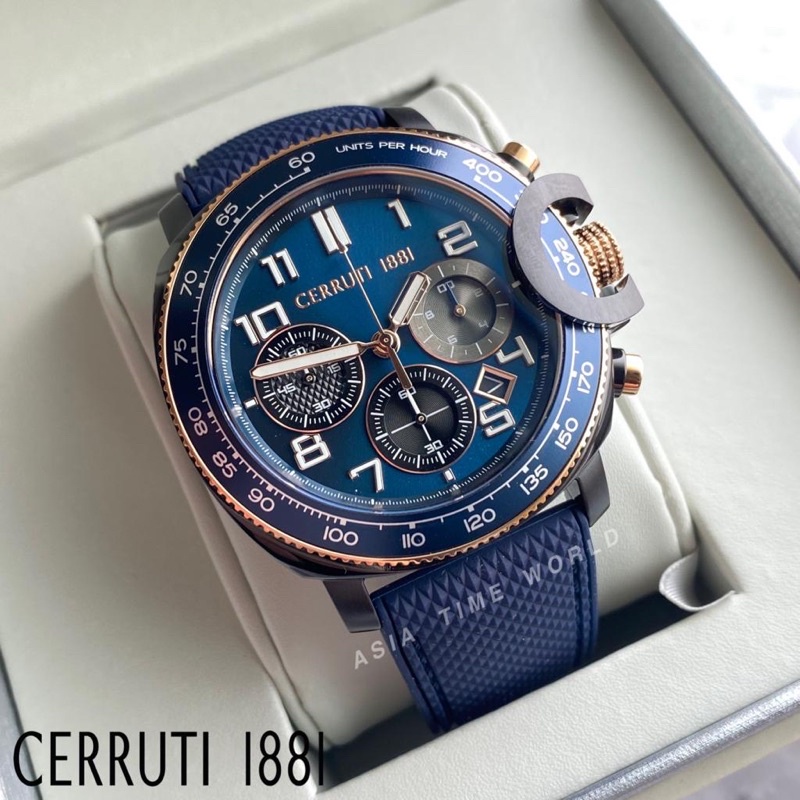 [Original] Cerruti 1881 CTCIWGO2206801 Chronograph Men Watch with Blue ...