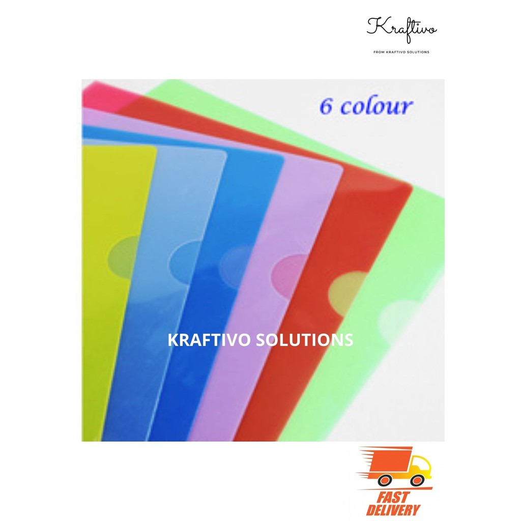 E-310 A4 PP L SHAPE FOLDER (EXTRA THICK) /PP L SHAPE FILE TEBAL A4 20C / 6 COLOUR SELECTION ...