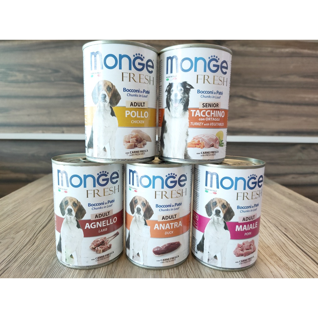 Monge Fresh Dog Wet Canned Food - 400g - Adult / Senior (Turkey ...