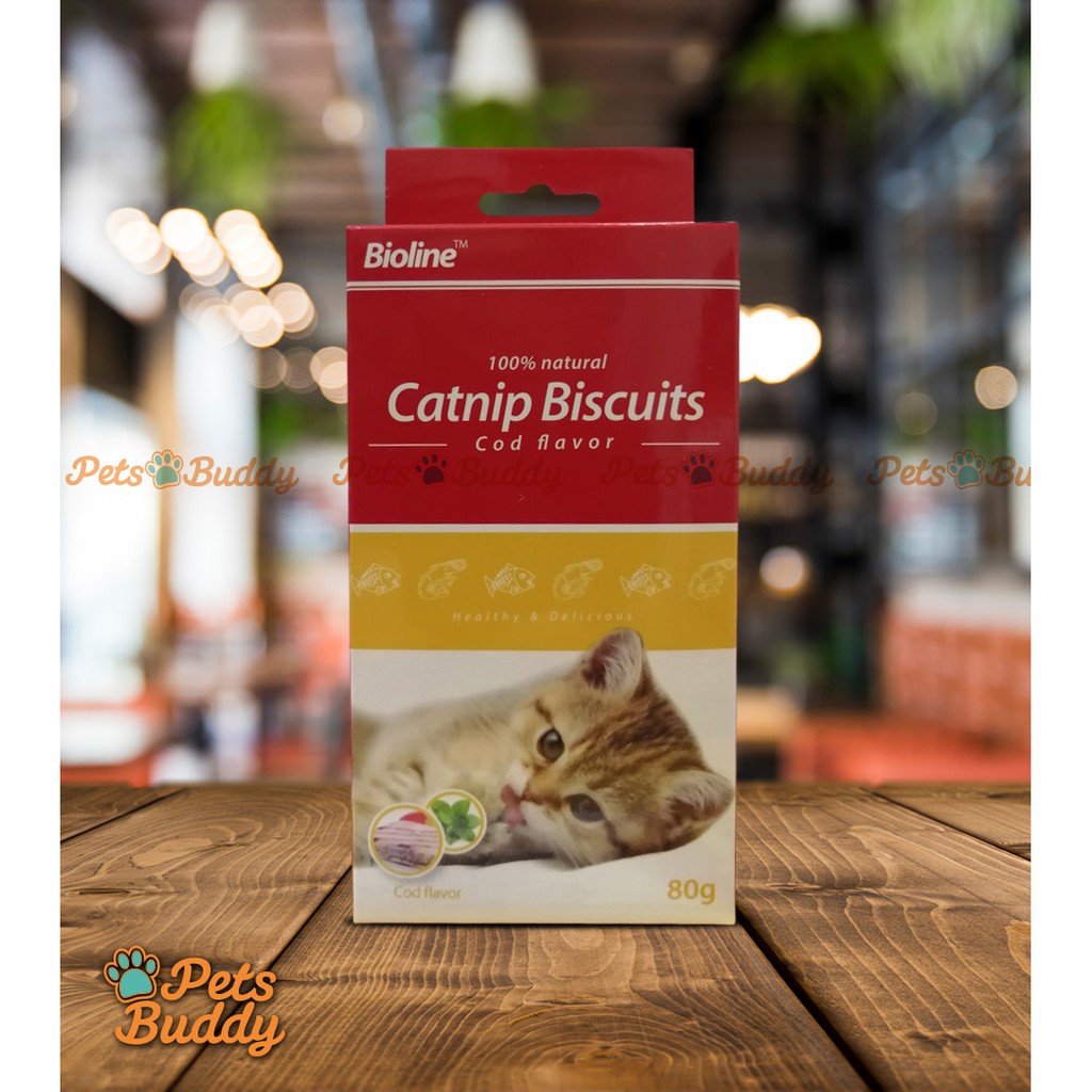 Bioline Catnip Biscuits (COD Fish) 80g | Shopee Malaysia