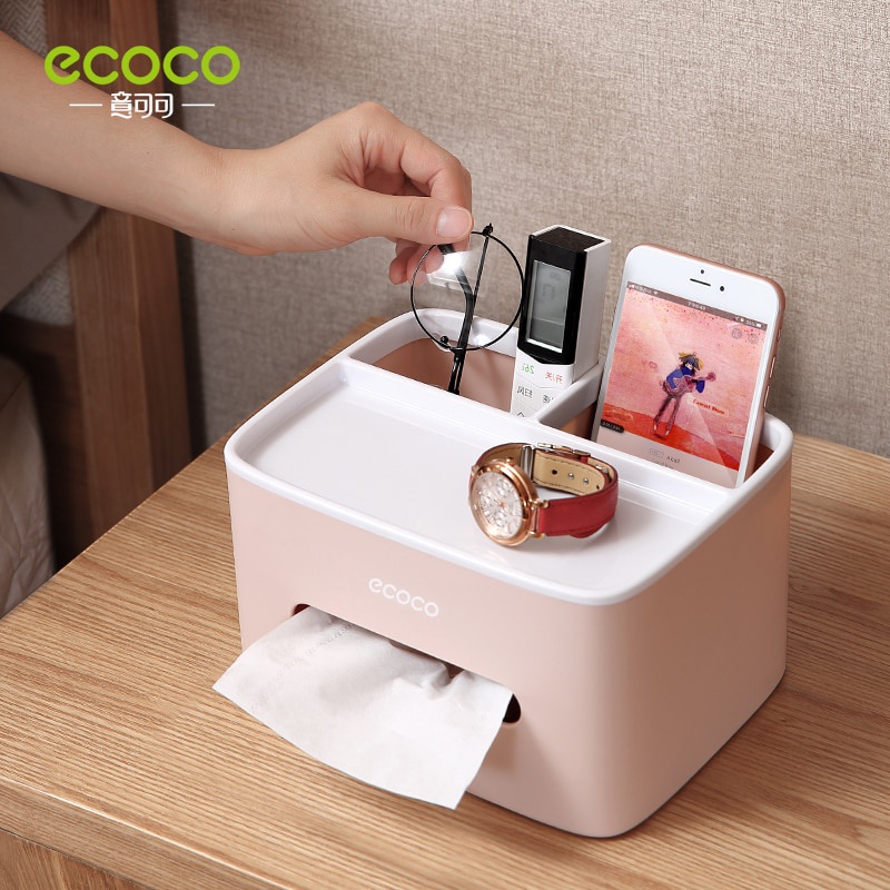 ECOCO Multi function Remote Control Storage Tissue Box for Creative ...