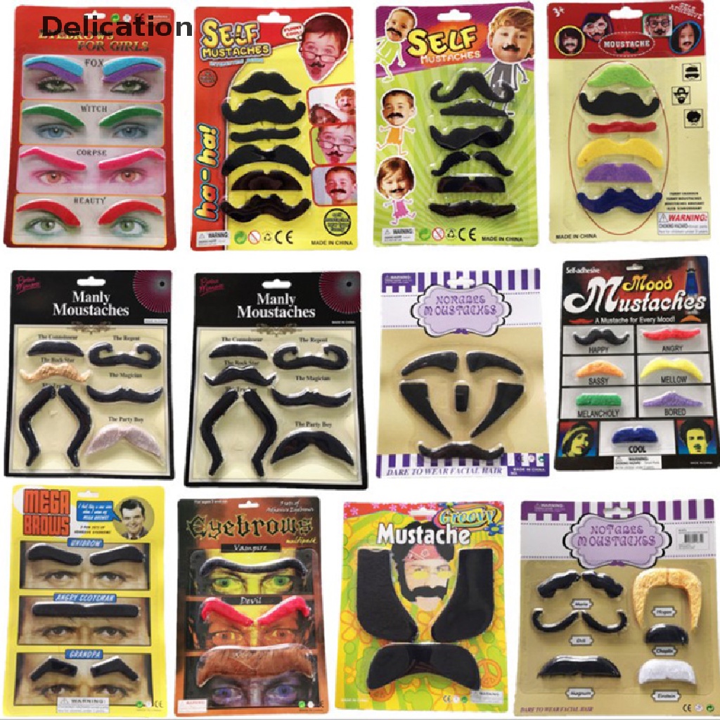 Delication Funny Costume Pirate Party Mustache Cosplay Fake Moustache ...