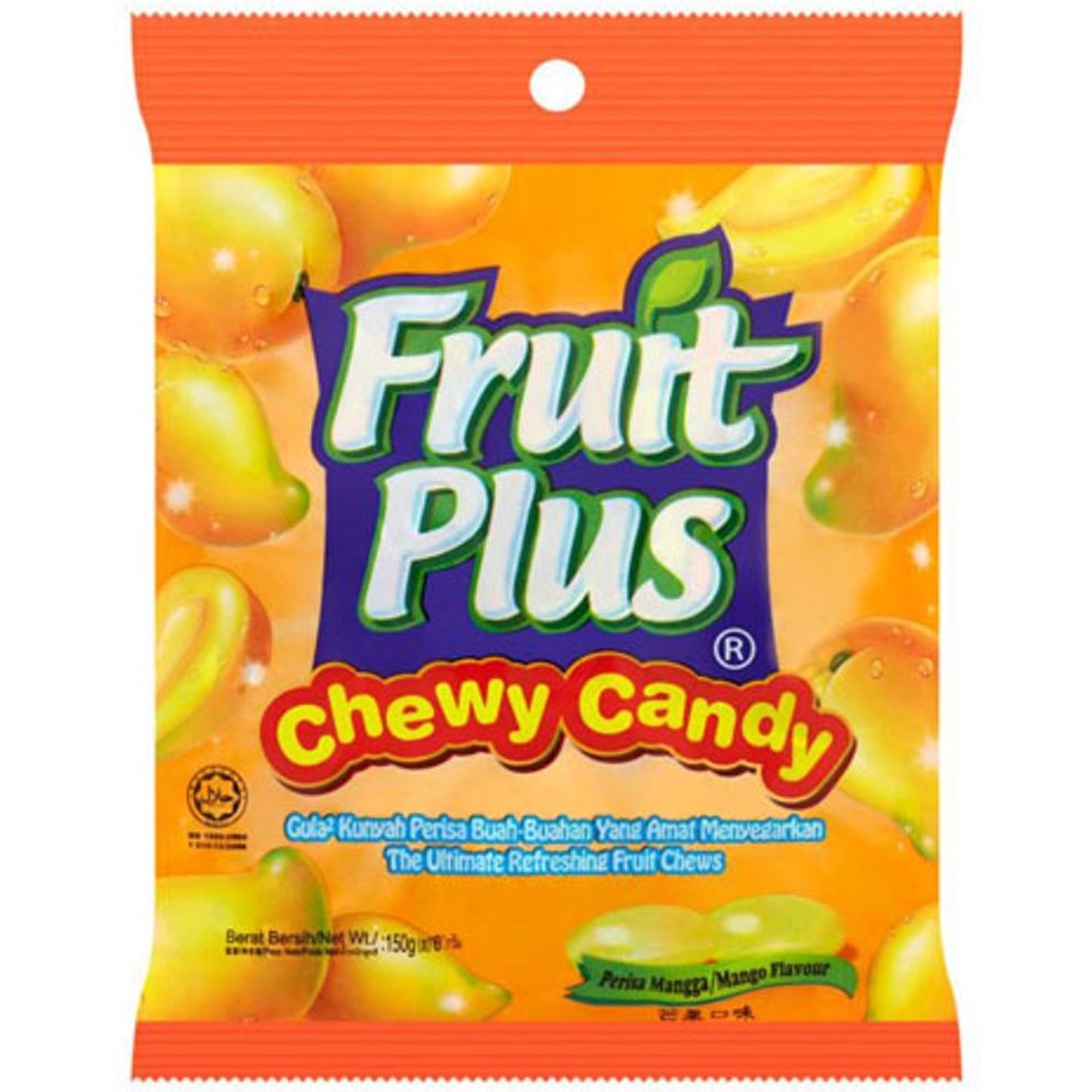 Fruit Plus Chewy Candy 150g (Blackcurrant/Green Apple/Strawberry/Orange ...