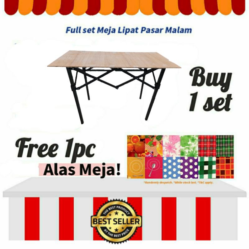 [ Ready Stock ] Kaki Meja Niaga Boleh Lipat Jimat Masa Dan Ruang Simpan ...