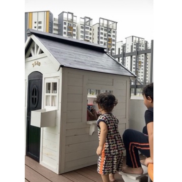 DEFECT UNIT CLEARANCE Outdoor Wooden Playhouse Kids Pretend Play IMAJI HAUS