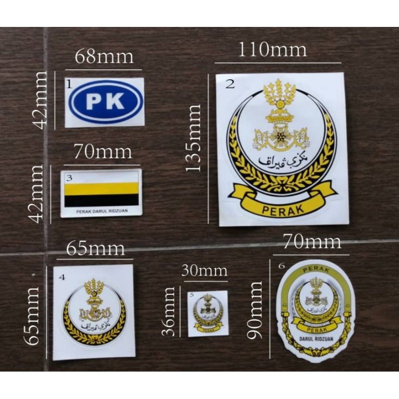 Perak logo car sticker motorcycle sticker waterpoof pvc stickers ...