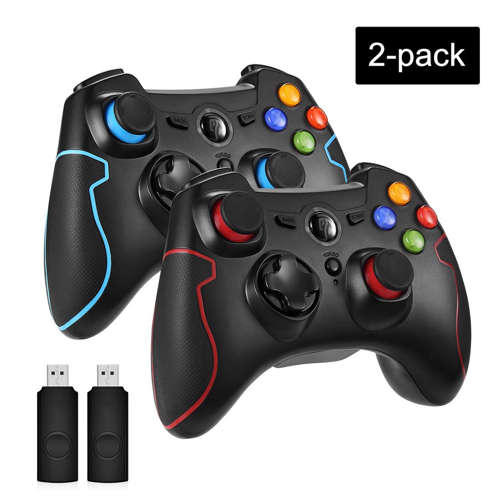 EasySMX 2.4G Wireless Game Controller ESM 9013 (2 Pack) for PS3, PC, Laptop, Android and TV Box ...