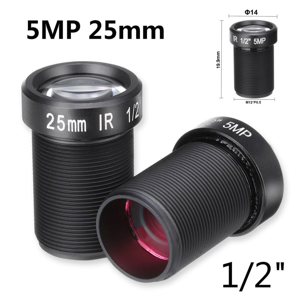 25mm M12 IR Lens F2.4 For Gopro Hero CCTV Action Camera Fixed Long ...