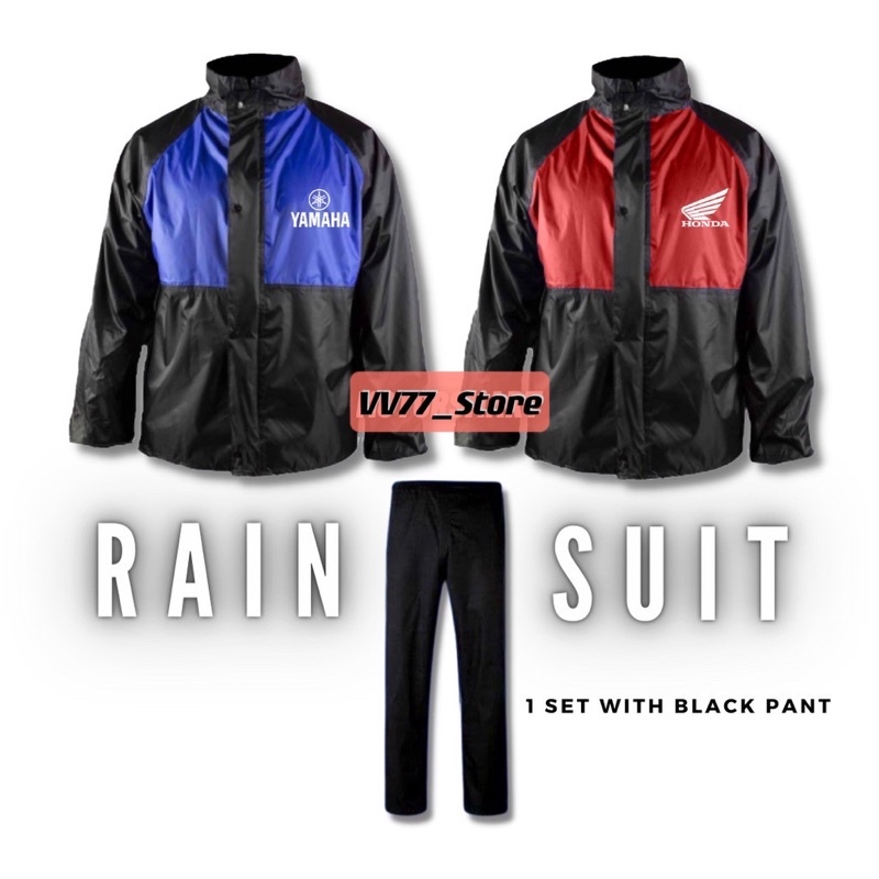 Honda Yamaha Rainsuit Baju Hujan High Quality Rain Coat Suit Motorcycle ...