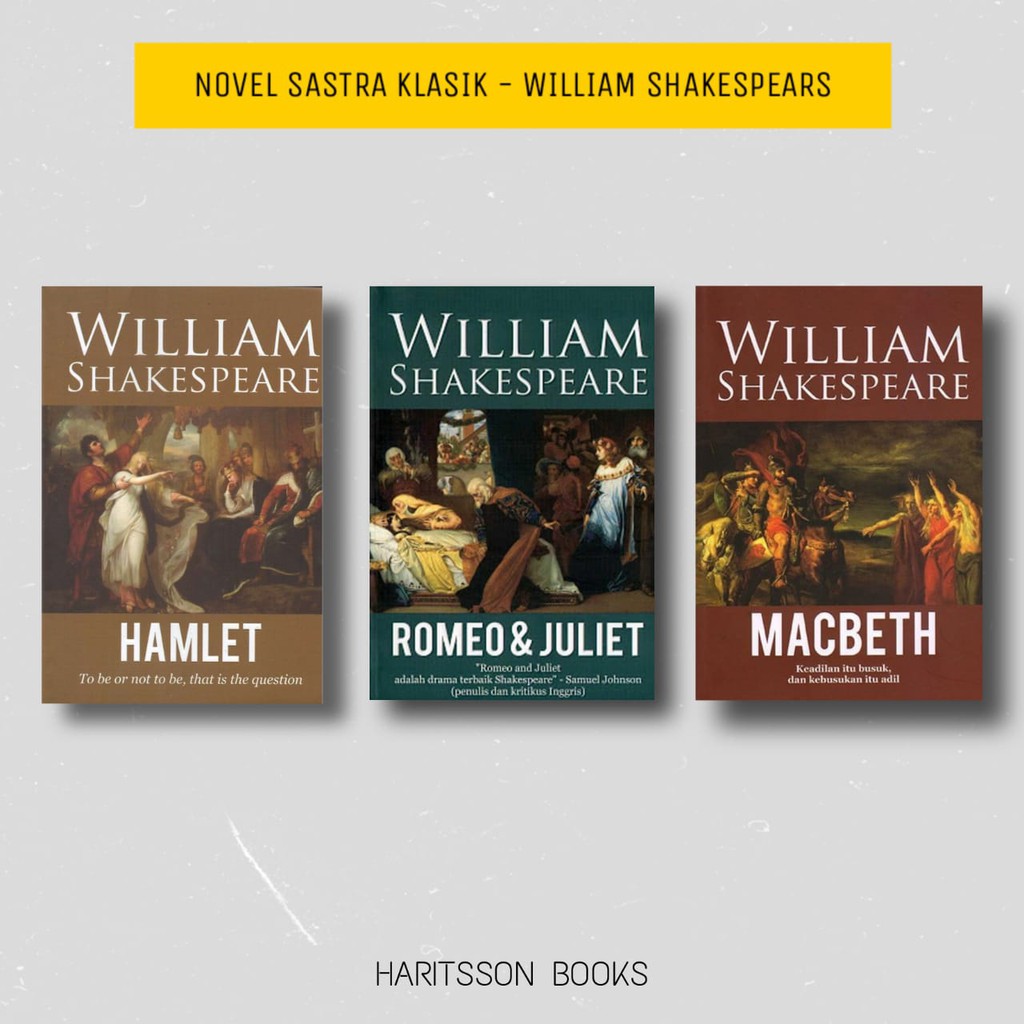 William SHAKESPEARE Classic Literature NOVEL Series - HAMLET - ROMEO ...