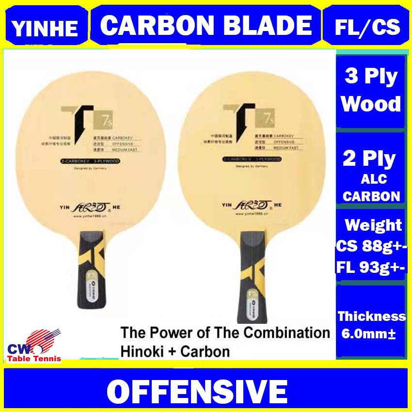 YINHE T7S Cypress Carbon BLADE Table Tennis RACKET PADDLE for Racket ...