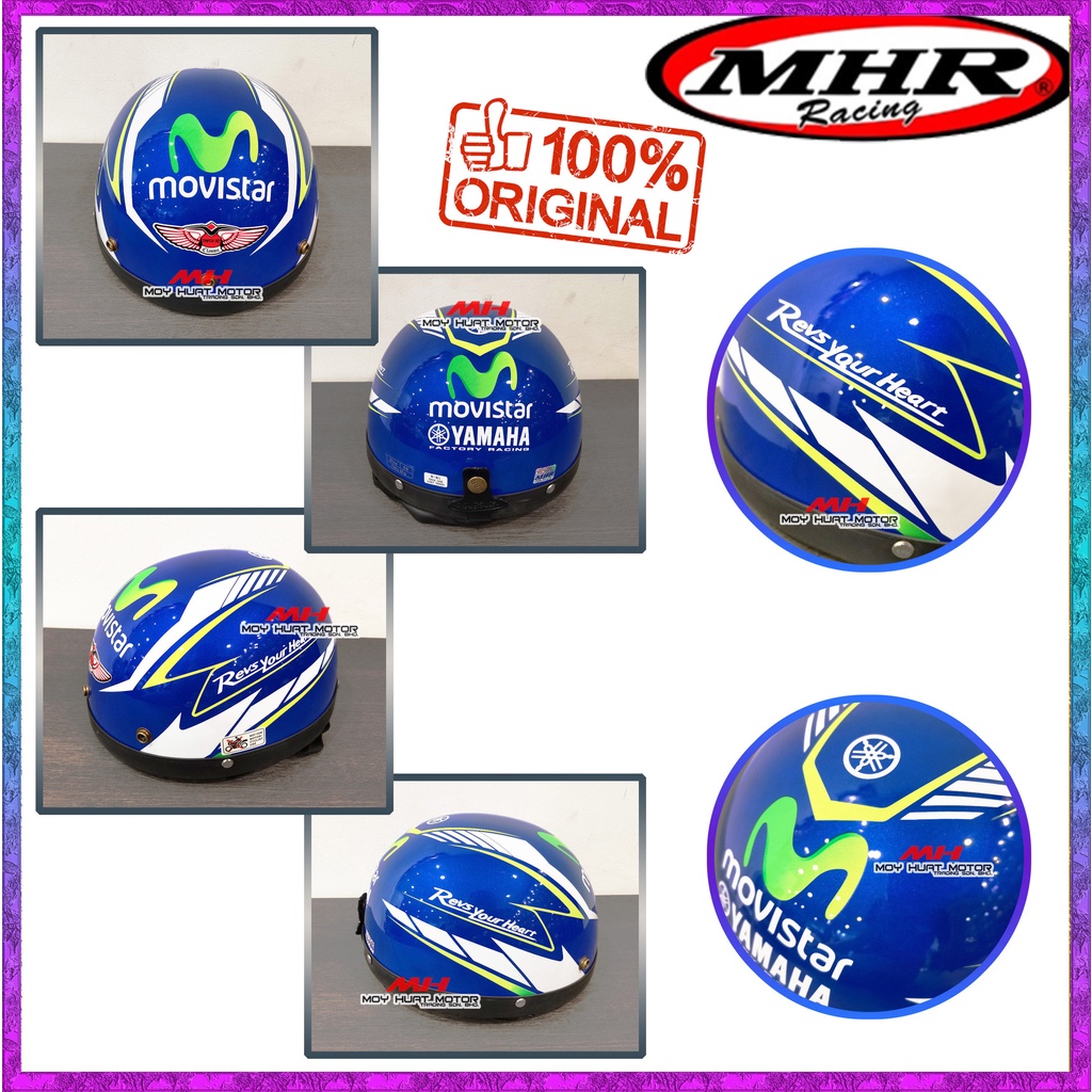 🔥100% Original MHR III MOVISTAR YAMAHA BLUE Half Cut Steng Kura ...