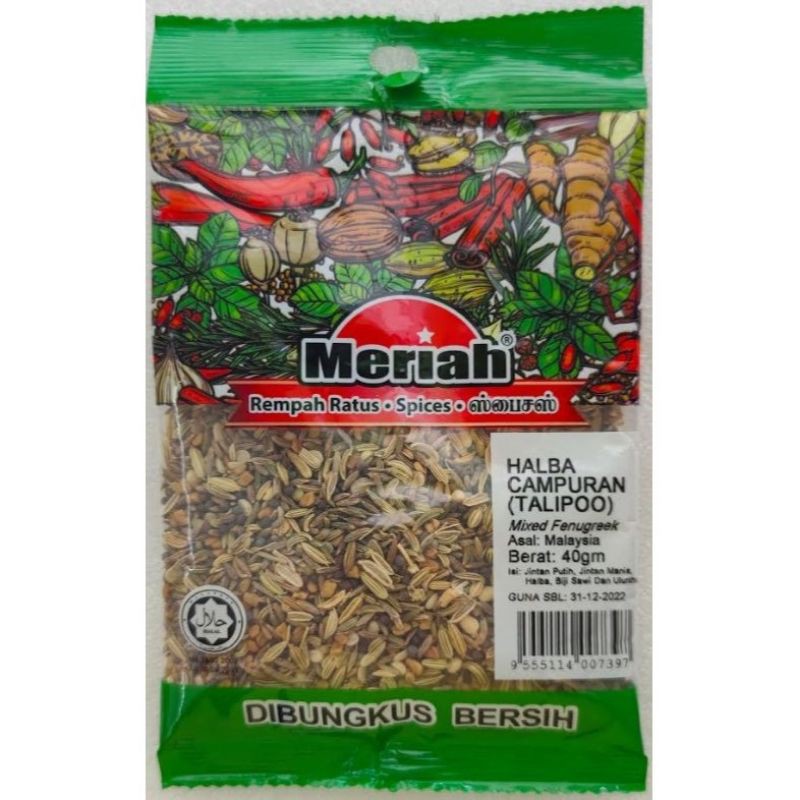 REMPAH RATUS MERIAH - Halba Campuran (Talipoo) 40g | Shopee Malaysia