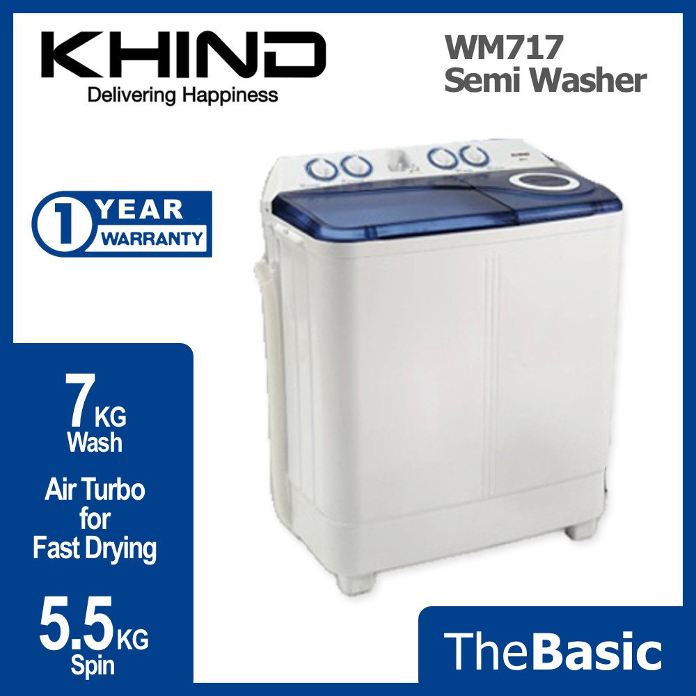 KHIND/MIDEA 7kg Semi Automatic Washer Washing Machine Mesin Basuh ...