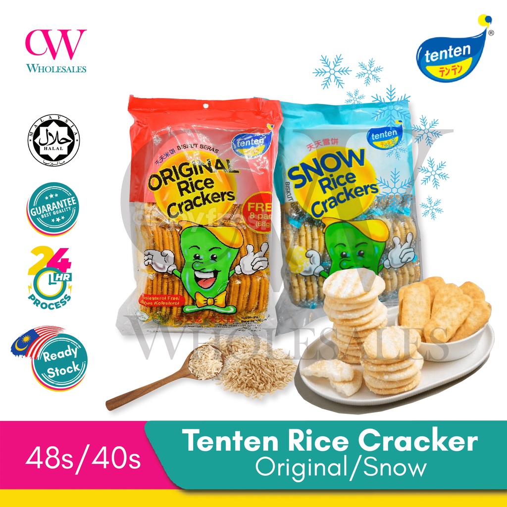 TenTen Rice Crackers Original 48s/Snow 40s | Shopee Malaysia
