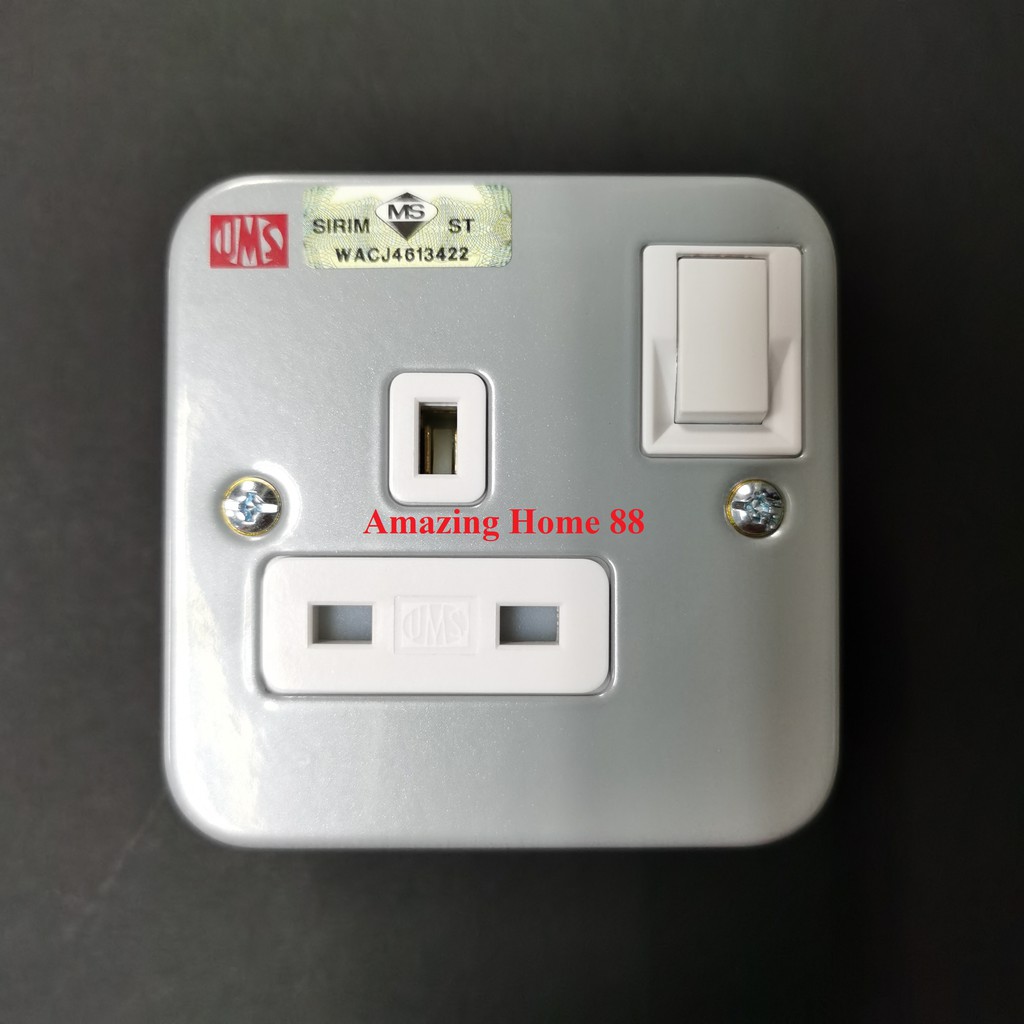 UMS 1213M 1 GANG 13A METAL CLAD SWITCH SOCKET OUTLET | Shopee Malaysia