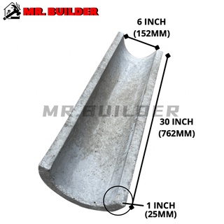 MR. BUILDER Half Round Concrete Drain 6" 9" 12" Longkang Simen Garden ...