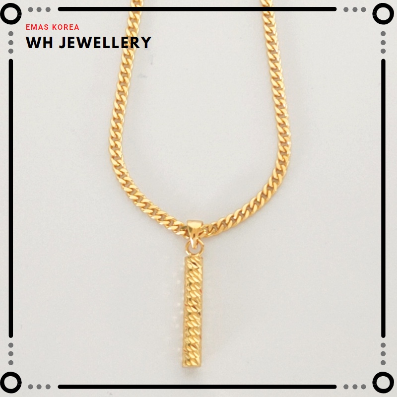 Rantai Leher Perempuan dan Loket Emas Korea Gold Plated Women Necklace & Pendant Rantai Leher ...