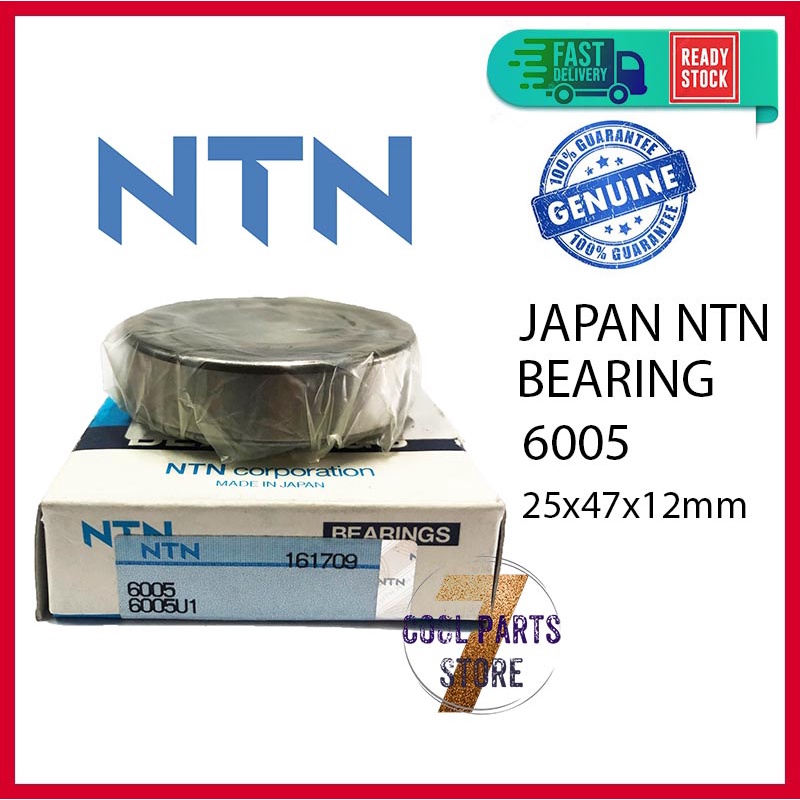 6005 NTN Japan Bearing 6005 (25 X 47 X 12mm) - 100% ORIGINAL | Shopee ...