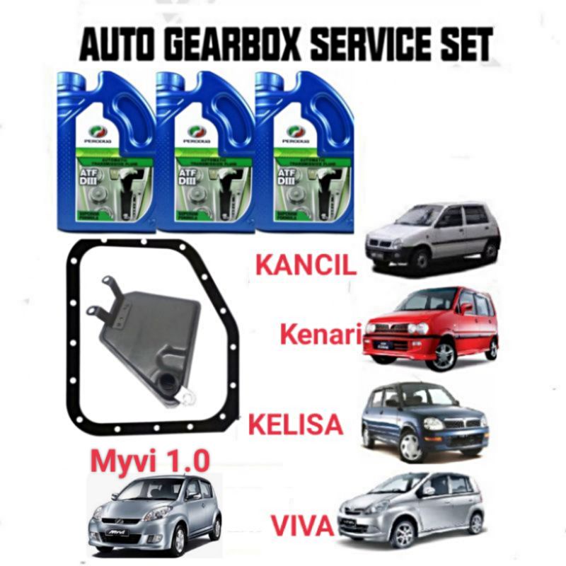 GENUINE PERODUA ATF DIII (3 bottle_9004M-20001) +Auto Filter set(35303 ...