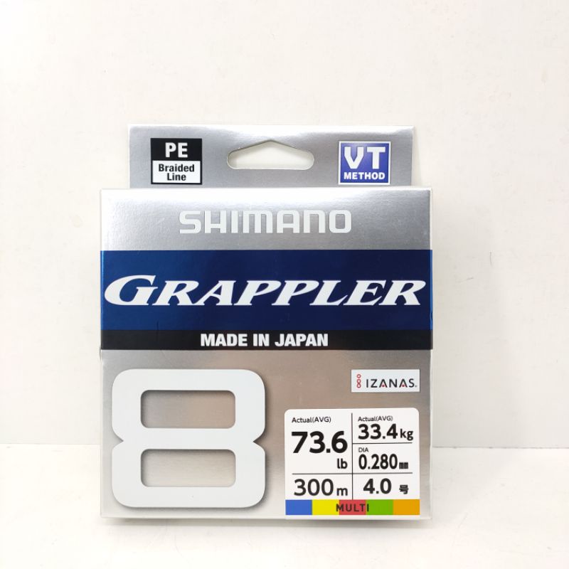 SHIMANO GRAPPLER 8 PREMIUM PE BRAIDED 300M MULTI COLOR | Shopee Malaysia