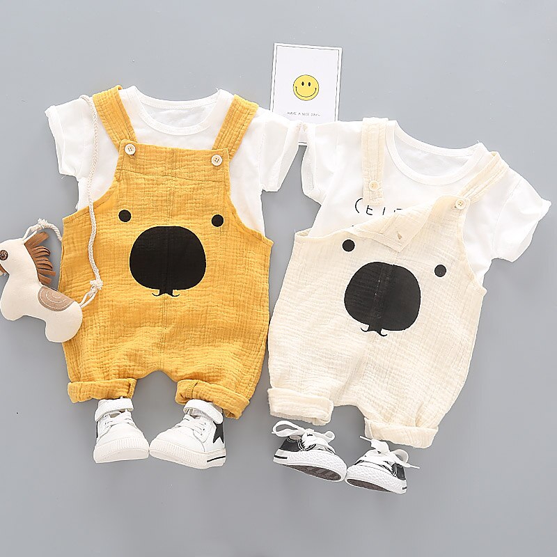 Summer T-Shirt Cartoon Bear Pants For Toddler Baby Boy Girls Clothing Set Children Boys Clothes ...