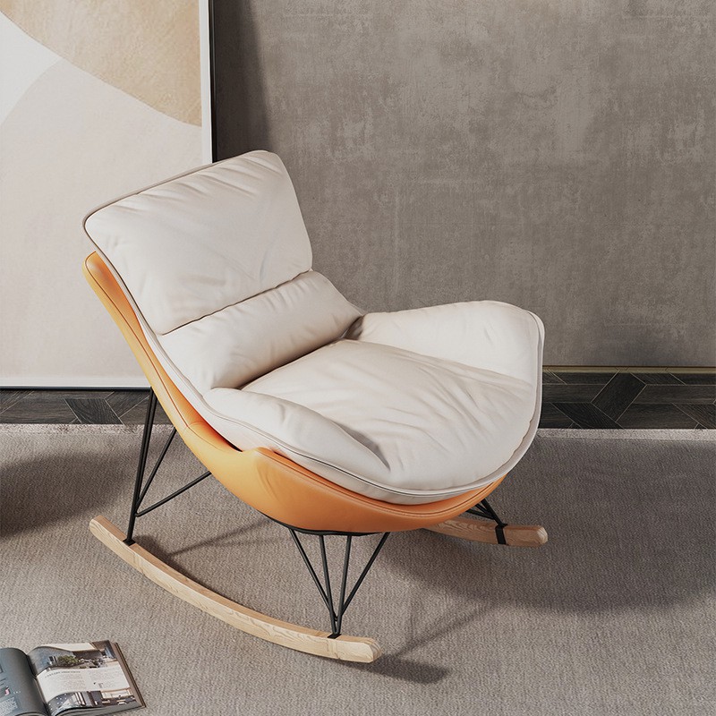 Light luxury rocking chair Nordic balcony lounge chair lazy lunch break ...