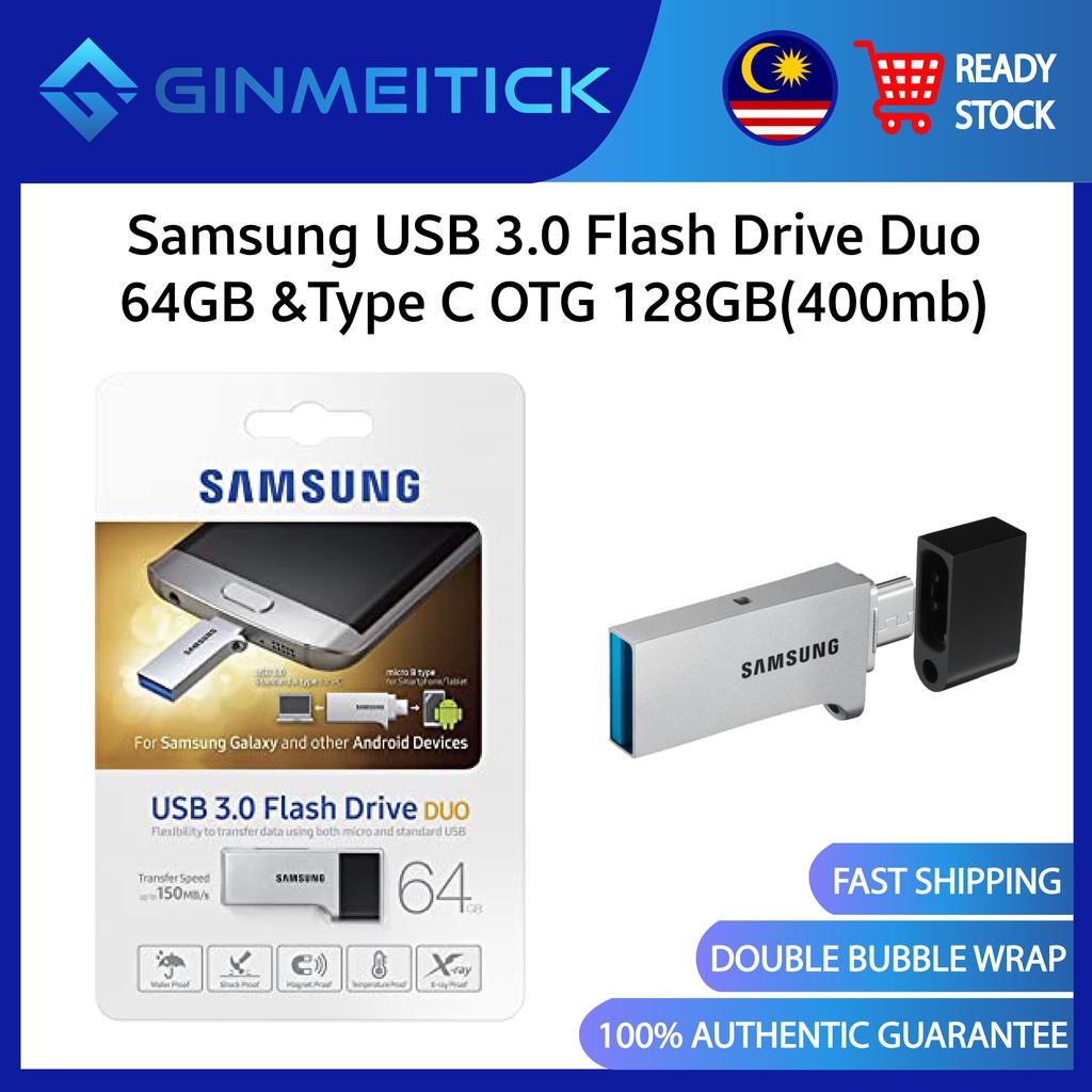 Samsung USB 3.0 Flash Drive Duo With Micro And Standard USB (64GB ...