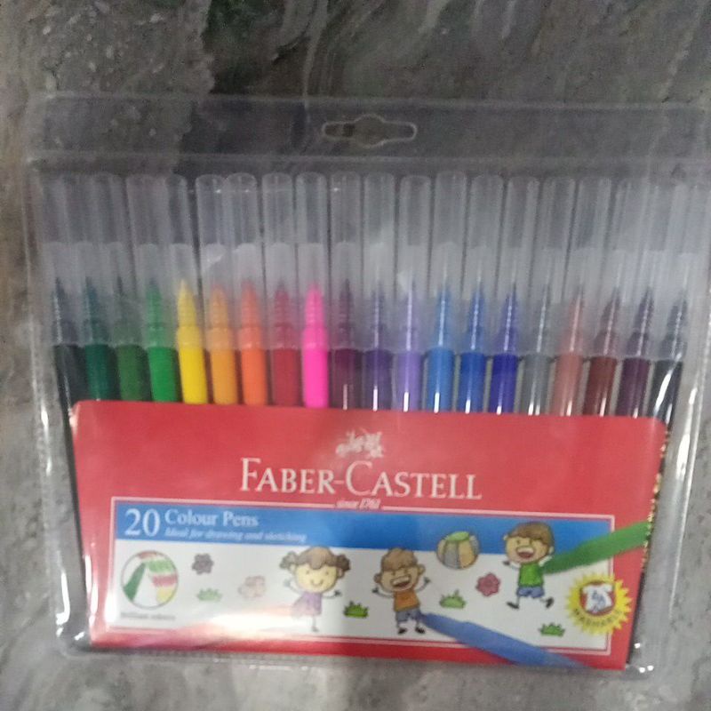 MAGIC PENS FABER CASTELL (20 COLOUR PENS) | Shopee Malaysia